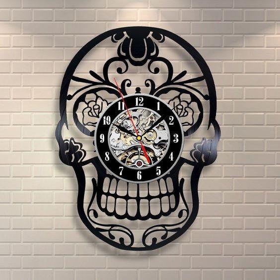 Buy 3D Skull Shaped Wall Clock Online India - QuirkyStore.in